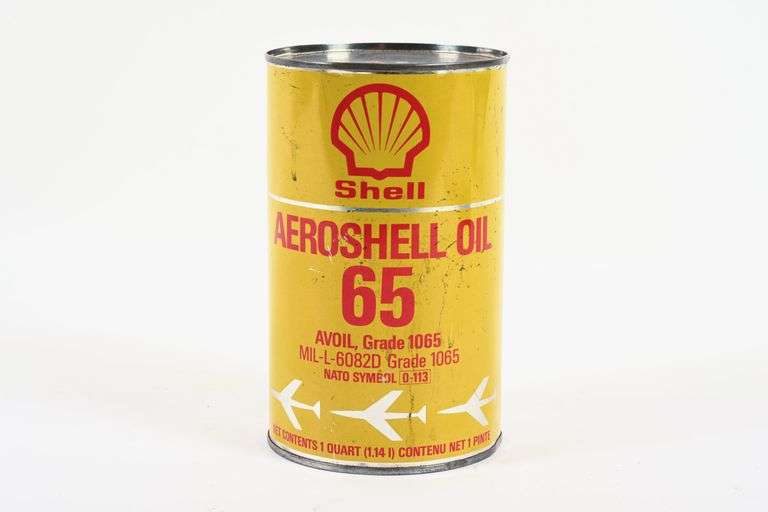 SHELL AEROSHELL OIL 65 IMPERIAL QUART CAN - Shackelton Auctions Inc.