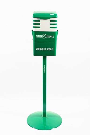 RESTORED CITIES SERVICE STATION CABINET WITH PEDESTAL STAND ...