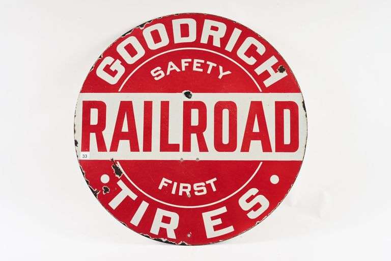 GOODRICH TIRES SAFETY FIRST RAILROAD SSP POST SIGN - Shackelton ...