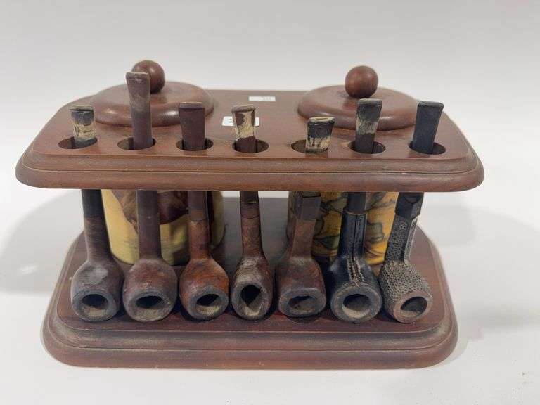 ANTIQUE PIPE STAND WITH HUMIDORS - Shackelton Auctions Inc.