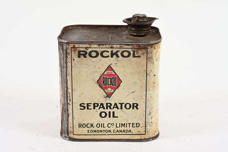 RARE ROCKOL SEPARATOR OIL 1/4 GALLON CAN - Shackelton Auctions Inc.