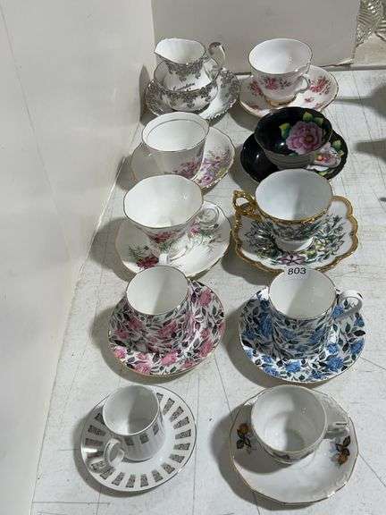 TEN ASSORTED TEA CUPS AND SAUCERS - Shackelton Auctions Inc.