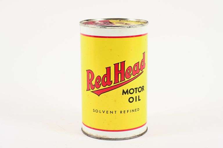 RED HEAD SOLVENT REFINED MOTOR OIL IMPERIAL QUART CAN - Shackelton ...