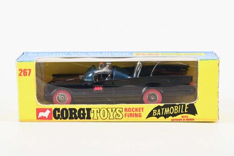 1970'S CORGI ROCKET FIRING BATMOBILE WITH REPRODUCTION BOX - Shackelton ...