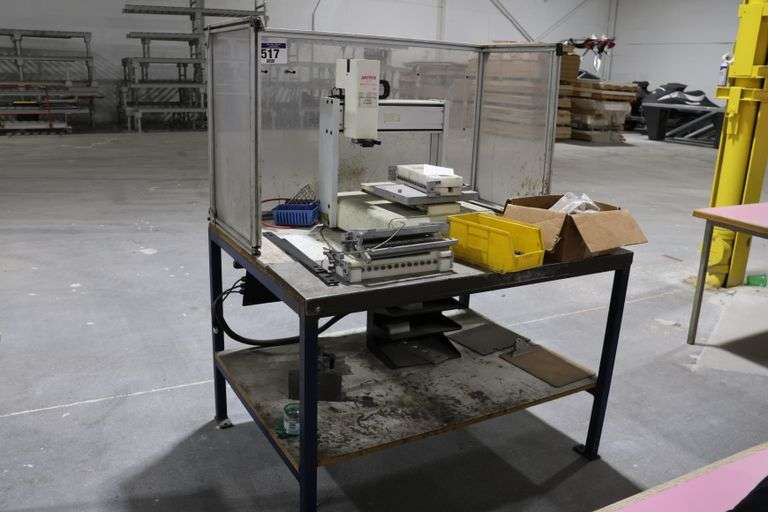 LOCTITE 300D BENCHTOP DISPENSER ROBOT WITH TABLE - Shackelton Auctions Inc.