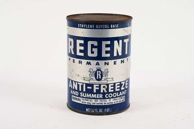 REGENT ANTI-FREEZE U.S. QUART CAN - Shackelton Auctions Inc.