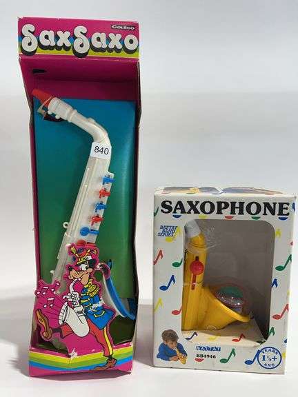 TWO TOY SAXOPHONES - Shackelton Auctions Inc.