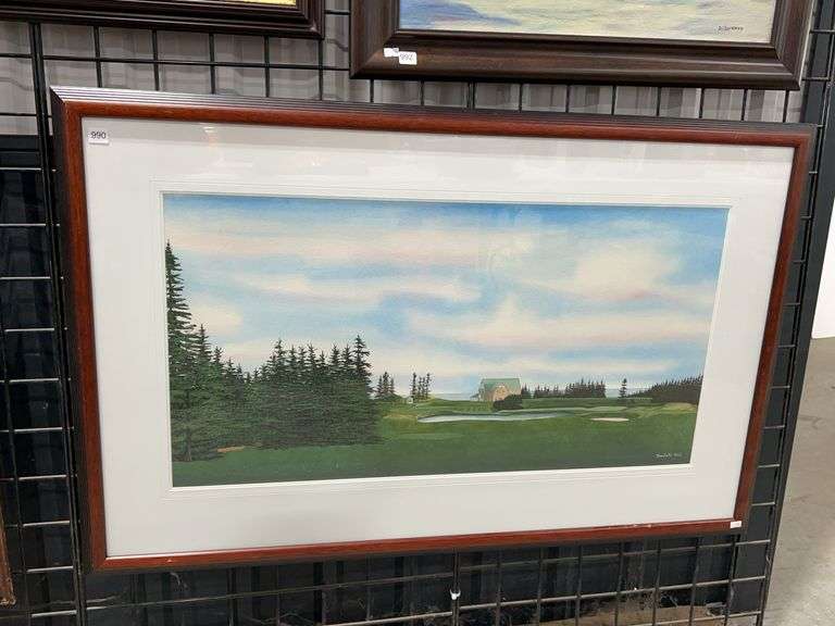 FRAMED AND SIGNED DIODATI WATERCOLOUR AND ACYLIC PAINTING - 45"X30 ...