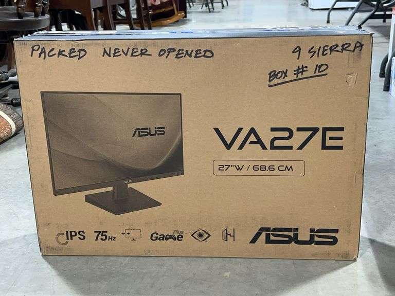 ASUS VA27E 27"W MONITOR - NEW IN BOX - Shackelton Auctions Inc.