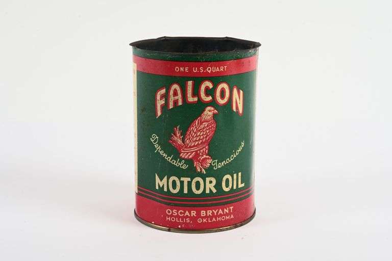 FALCON MOTOR OIL U.S. QUART CAN - Shackelton Auctions Inc.