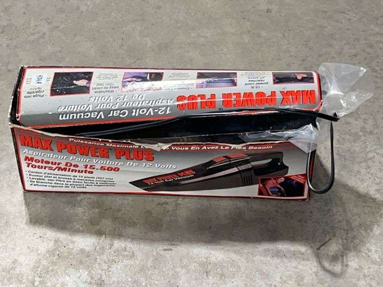 MAX POWER PLUS CAR VACUUM - Shackelton Auctions Inc.