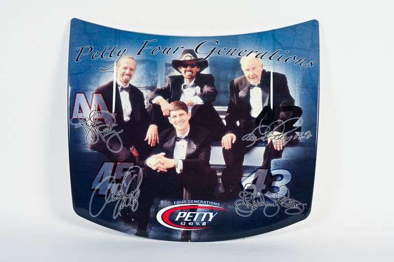 PETTY FOUR GENERATIONS TIN STOCK CAR HOOD SIGN - 29"X45" - Shackelton ...