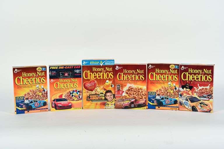 6 HONEY NUT CHEERIOS NASCAR BOXES - Shackelton Auctions Inc.