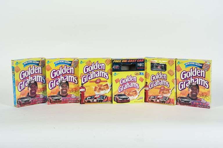 6 KYLE PETTY GOLDEN GRAHAMS NASCAR BOXES - Shackelton Auctions Inc.