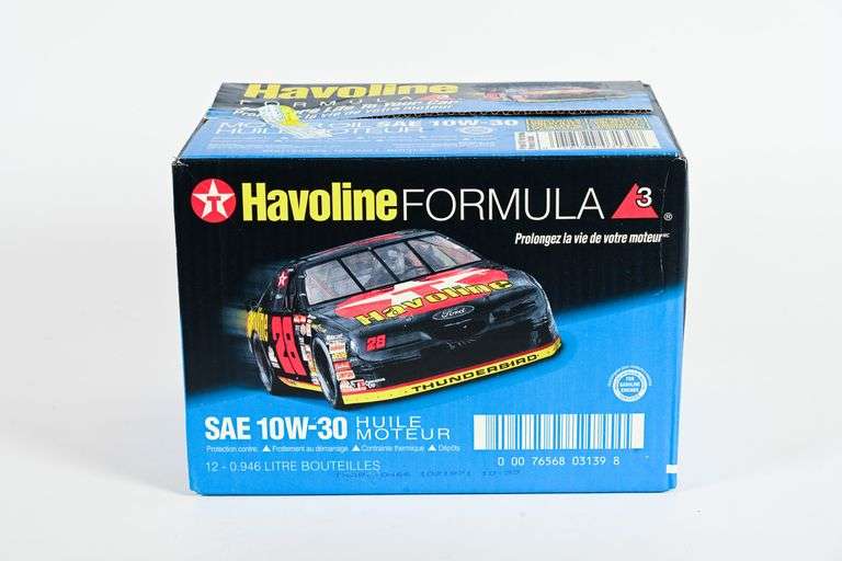 HAVOLINE NASCAR MOTOR OIL BOX - Shackelton Auctions Inc.