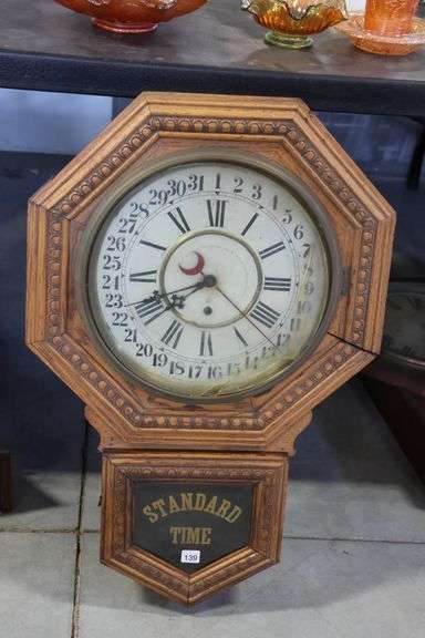 GILBERT STANDARD TIME WALL CLOCK - NOT COMPLETE - Shackelton Auctions Inc.