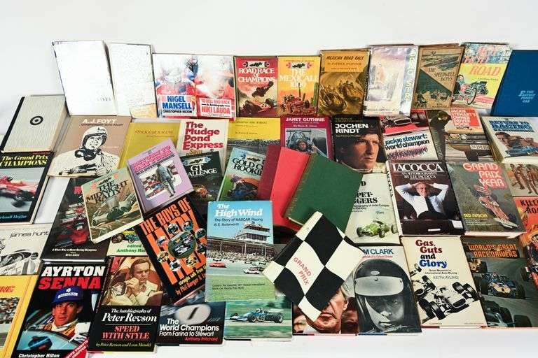 LARGE GROUP OF VINTAGE RACING BOOKS - Shackelton Auctions Inc.