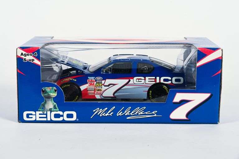 GEICO MIKE WALLACS STOCK CAR 1/24 - Shackelton Auctions Inc.