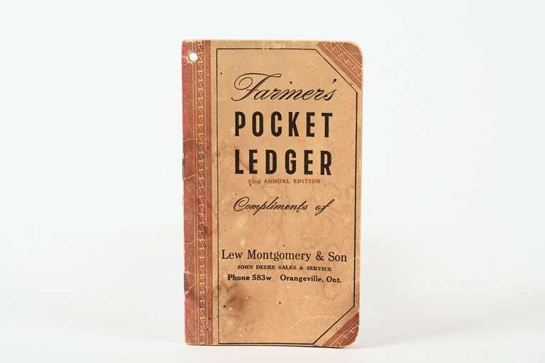 1949/50 FARMER'S POCKET LEDGER - Shackelton Auctions Inc.