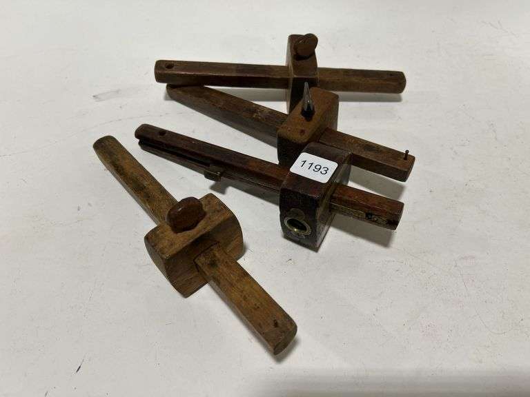4 ANTIQUE WOODEN SCRIBES - Shackelton Auctions Inc.