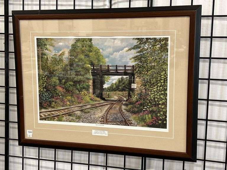 PETER ROBSON "BARWICK STREET BRIDGE" SIGNED FRAMED PRINT 30"X22 ...