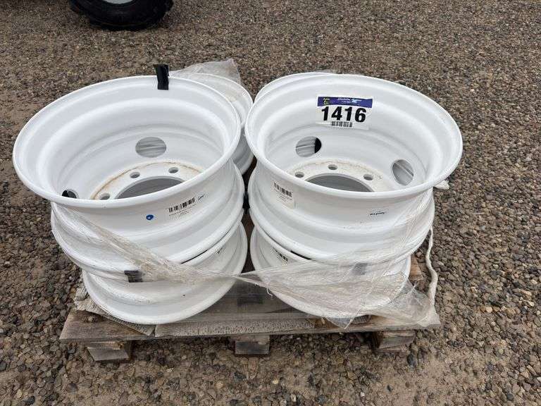 6 UNUSED JANTSA 8 HOLE RIMS - 5.60"OFFSET DUAL 17.5X6.75 - Shackelton ...