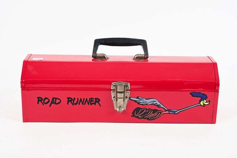 METAL TOOL BOX - RESTORED ROAD RUNNER - Shackelton Auctions Inc.