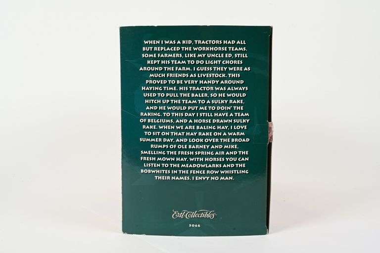 FOXFIRE FARM JOHN DEERE SULKY RAKE WITH TEAM & DRIVER - Shackelton ...