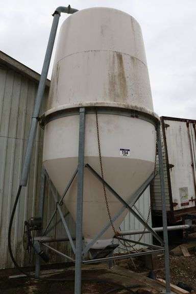 3 TON POLY HOPPER BOTTOM FEED TANK - Shackelton Auctions Inc.