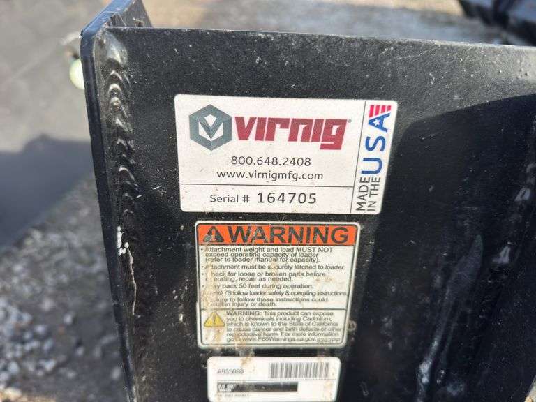 2021 ASV (VIRNIG) 60" MATERIAL BUCKET - Shackelton Auctions Inc.