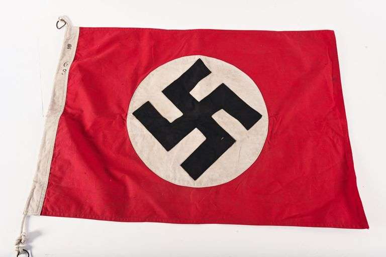 GERMAN NAZI CLOTH FLAG - 34"X23" - Shackelton Auctions Inc.