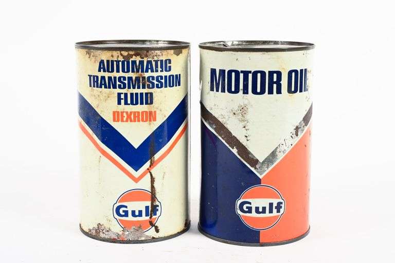 GULF AFT AND MOTOR OIL IMP QT CANS - Shackelton Auctions Inc.