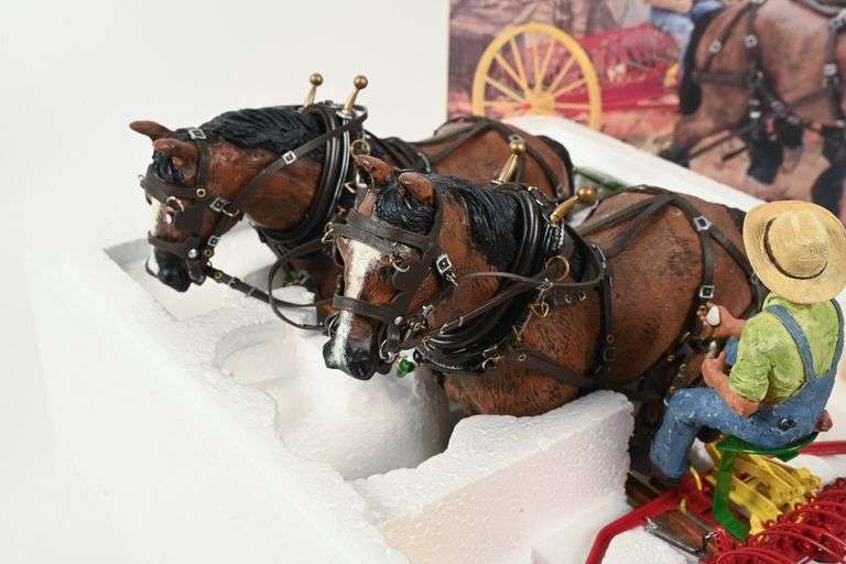 FOXFIRE FARM JOHN DEERE SULKY RAKE WITH TEAM & DRIVER - Shackelton ...