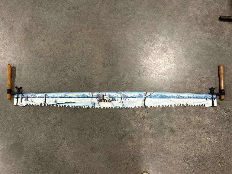 TOLE PAINTED TWO MAN CROSSCUT SAW SIGNED CR.ZUIDERVLIET - 71 ...