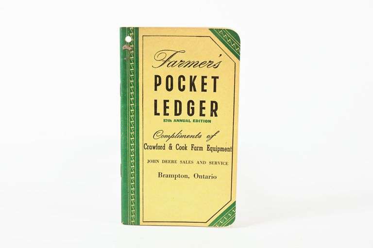 1953/54 FARMER'S POCKET LEDGER - Shackelton Auctions Inc.