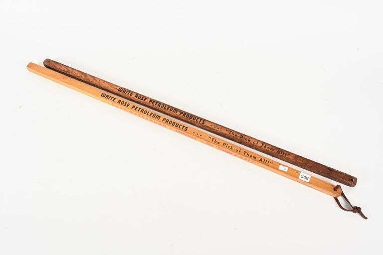 2 WHITE ROSE FUEL MEASURING STICKS - Shackelton Auctions Inc.