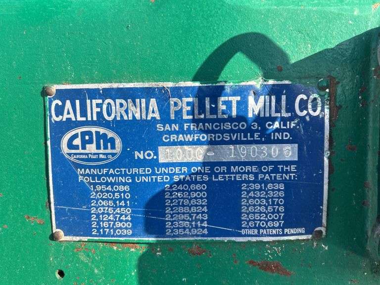 CALIFORNIA PELLET MILL CO. 100C PELLET MILL - Shackelton Auctions Inc.