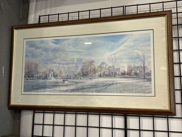 JONATHON HAYES "VICTORIA PARK" SIGNED FRAMED PRINT - 42"X24 ...