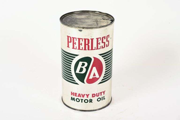 B-A PEERLESS HD MOTOR OIL IMP QT CAN - Shackelton Auctions Inc.