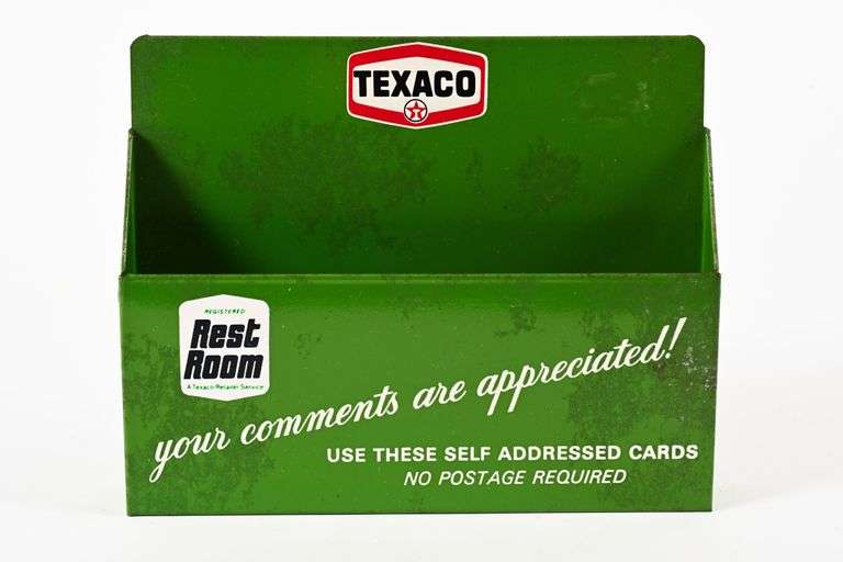 TEXACO WALL MOUNT REST ROOM COMMENT CARD HOLDER - Shackelton Auctions Inc.
