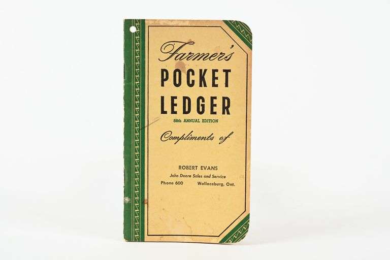 1954/55 FARMER'S POCKET LEDGER - Shackelton Auctions Inc.