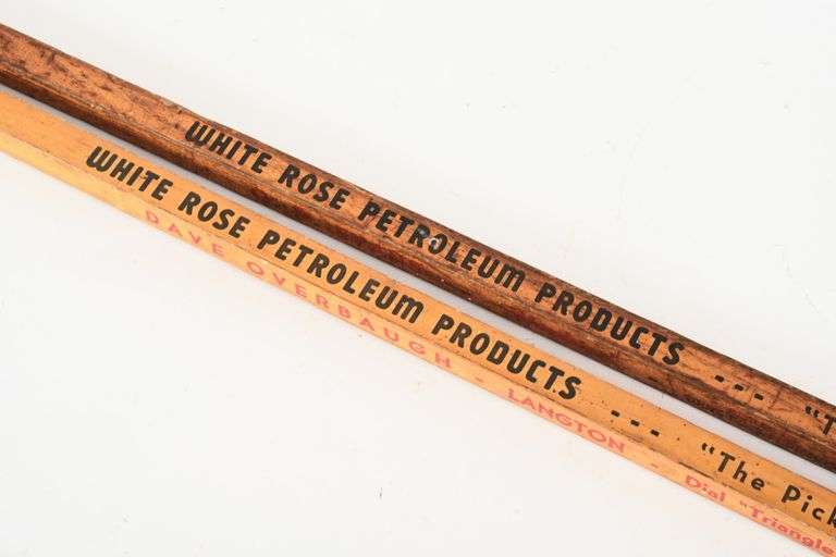 2 WHITE ROSE FUEL MEASURING STICKS - Shackelton Auctions Inc.