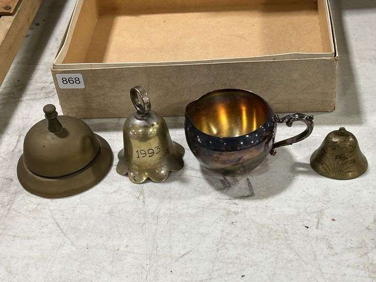 BELLS AND SILVERPLATE CREAMER - Shackelton Auctions Inc.