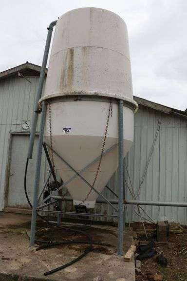 3 TON POLY HOPPER BOTTOM FEED TANK - Shackelton Auctions Inc.