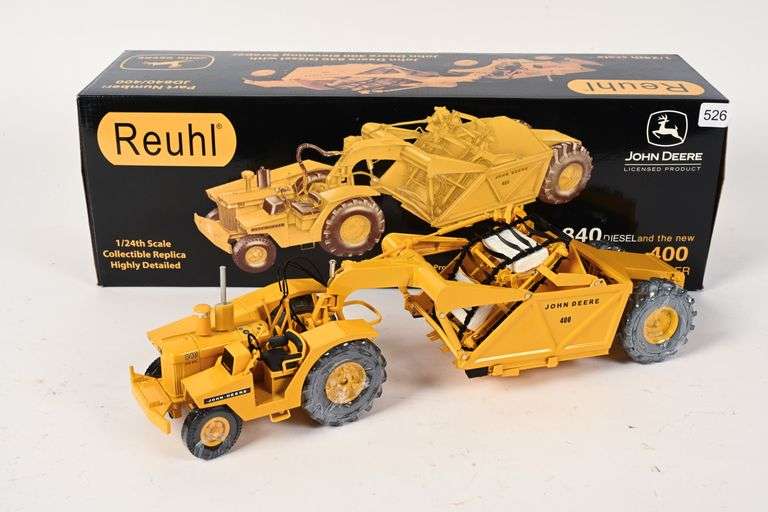 JOHN DEERE 840 DIESEL SELF-LOADING SCRAPER - Shackelton Auctions Inc.