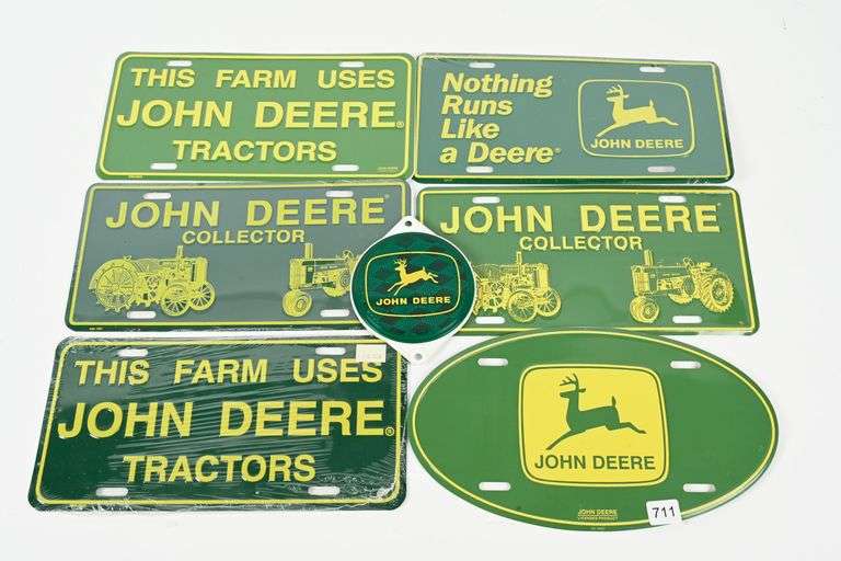 JOHN DEERE LICENSE PLATES & REFLECTOR - Shackelton Auctions Inc.