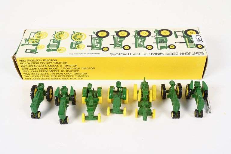JOHN DEERE MINIATURE TOY TRACTOR SET - Shackelton Auctions Inc.