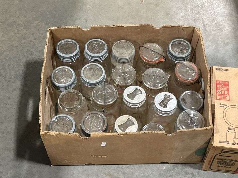 2 BOXES OF FRUIT JARS - Shackelton Auctions Inc.