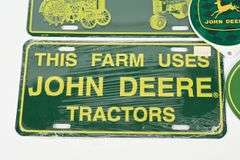 JOHN DEERE LICENSE PLATES & REFLECTOR - Shackelton Auctions Inc.