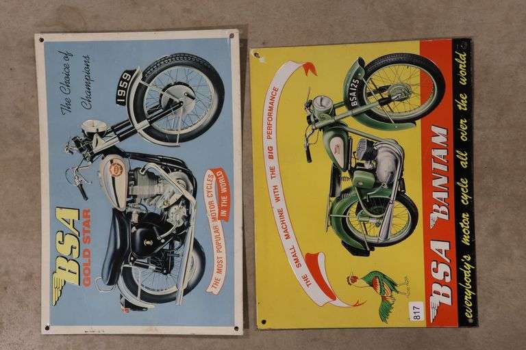 TWO MODERN BSA SST SIGNS 16"X12" - Shackelton Auctions Inc.